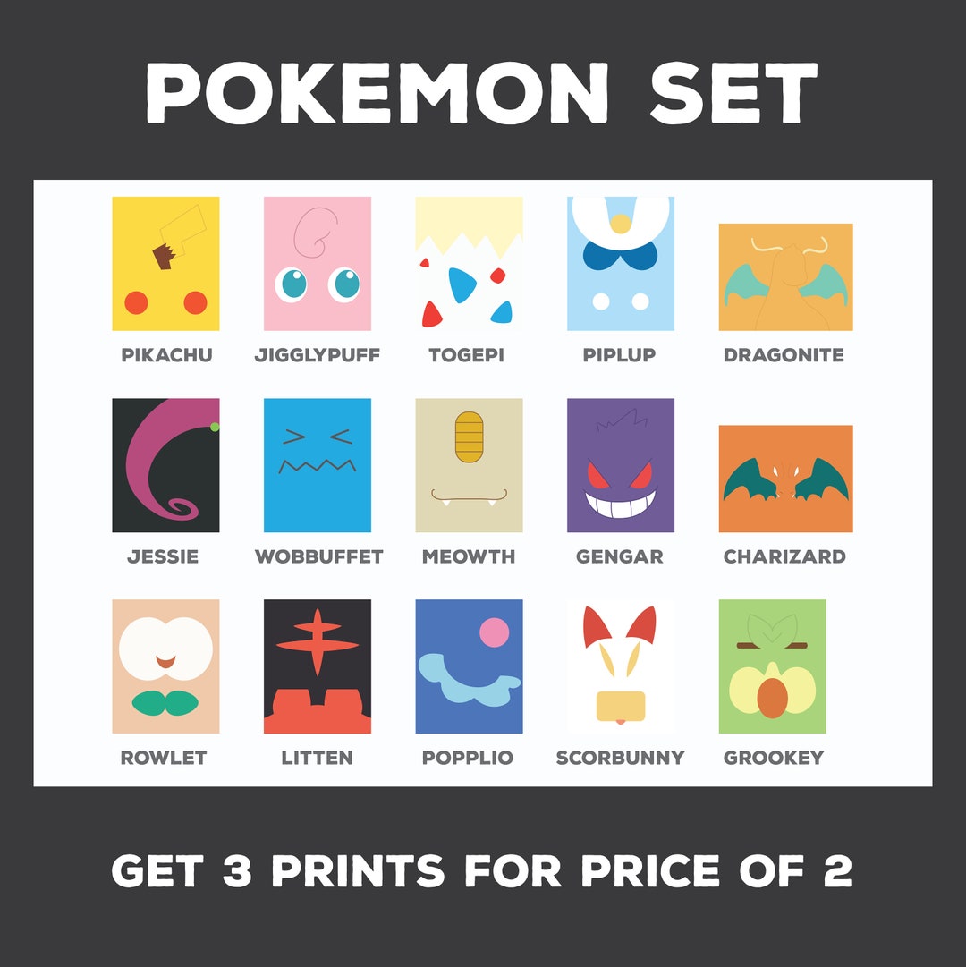 Pokemon Fan Art Set | Buy 2 Get 1 Free | DIGITAL PDF | Ash Team Rocket ...