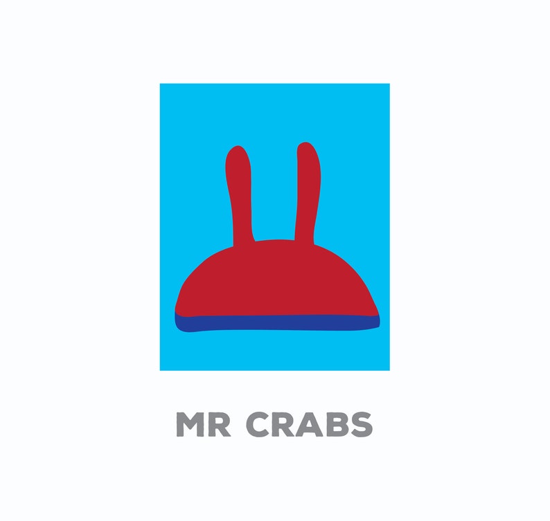 Mr Krabs Fan Art | Spongebob Krusty Krab | DIGITAL PDF | Modern Minimal ...