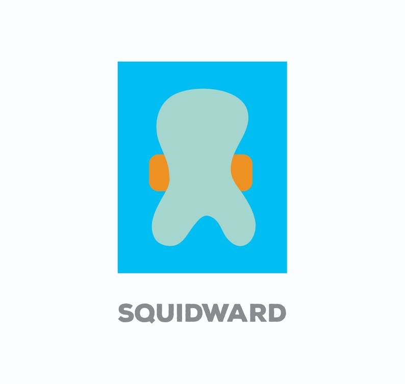 Squidward Fan Art | DIGITAL PDF | Spongebob Squarepants | Modern ...