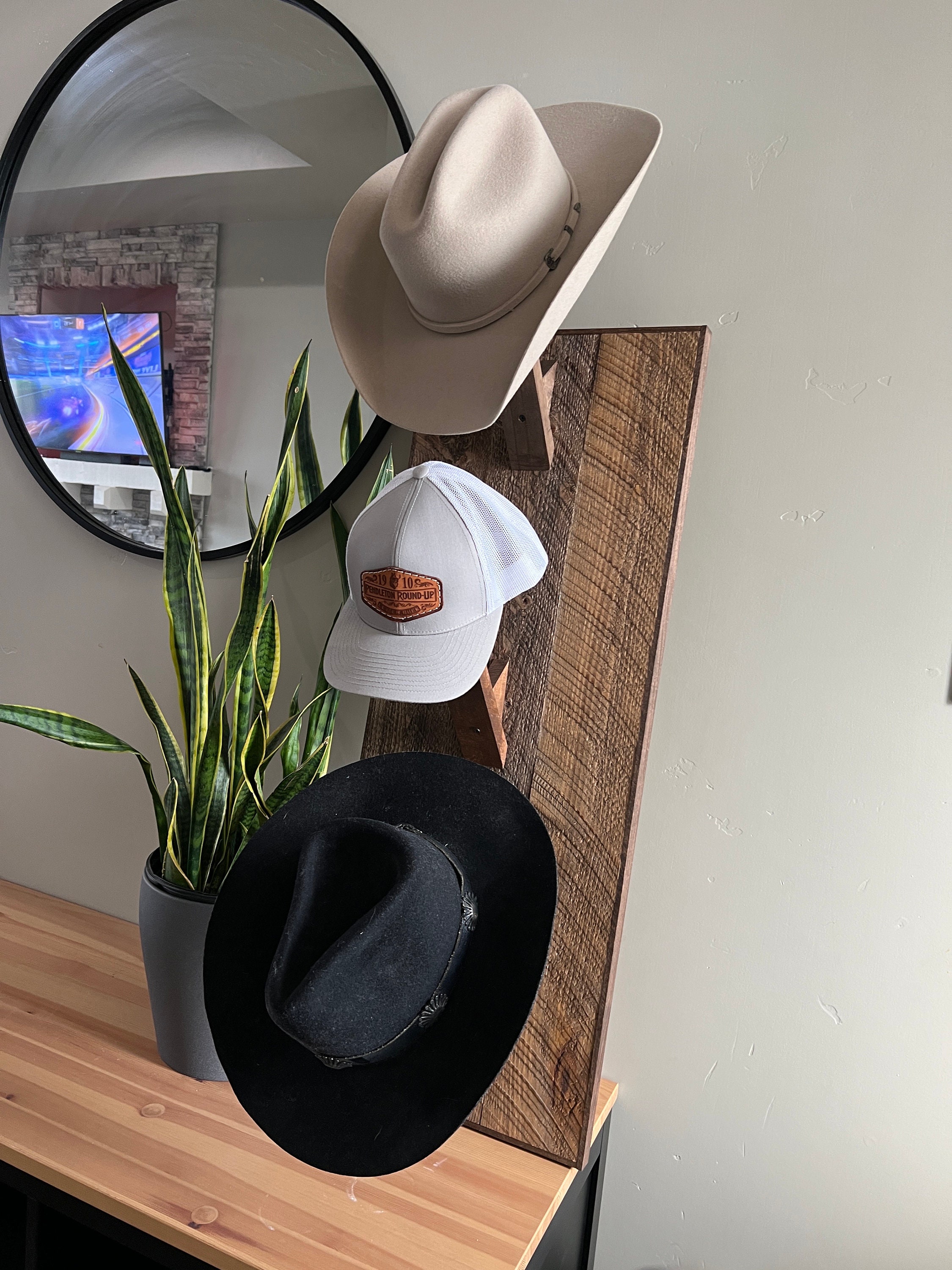 Custom Wooden Hat Rack - Etsy