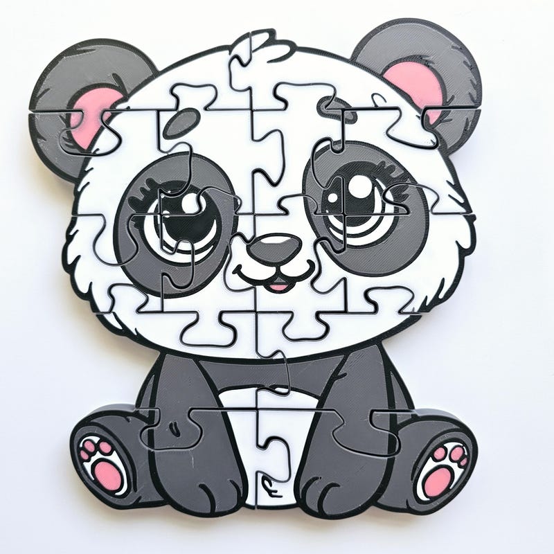 Panda Puzzle - Etsy