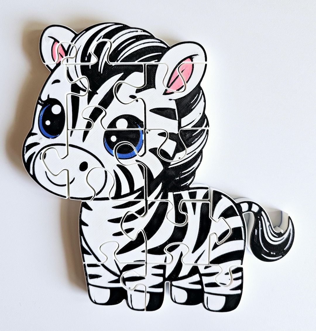 Cute 3D Printed Zebra Puzzle for Preschool and Kindergarten Kids - Etsy
