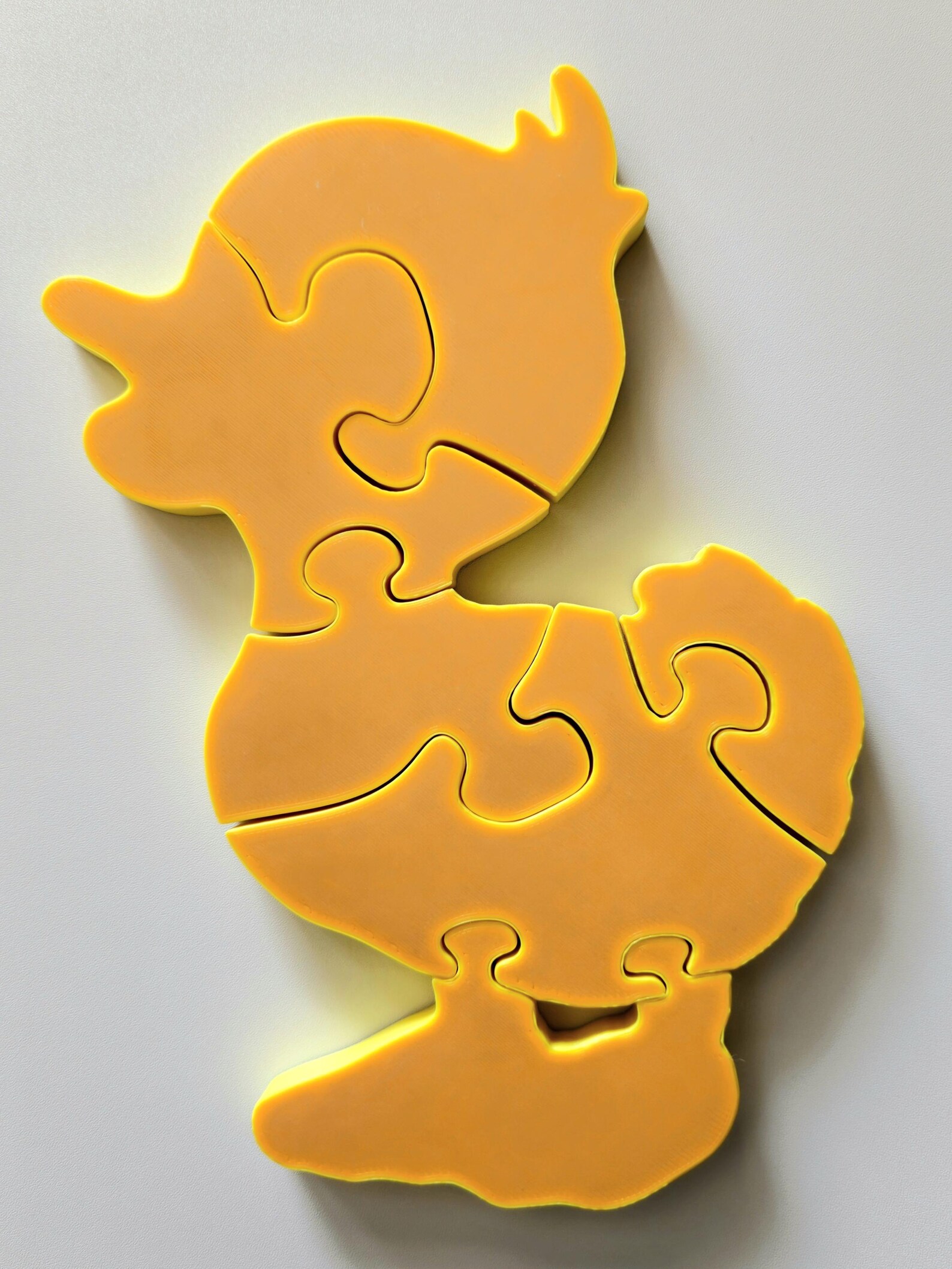 Duckling 3D Printed Jigsaw Puzzle, Chunky Toddler Puzzle, Montessori ...