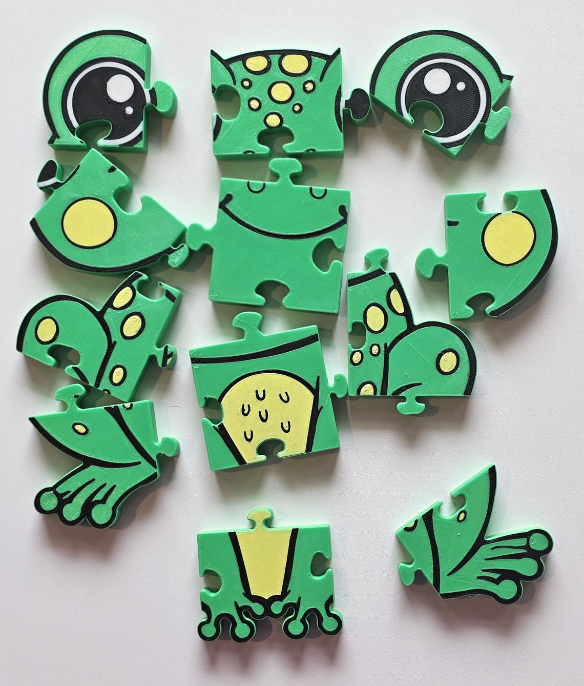 3D Printed Frog Puzzle, Frog Puzzle, Cute Puzzle, Fun Puzzle, Puzzle ...