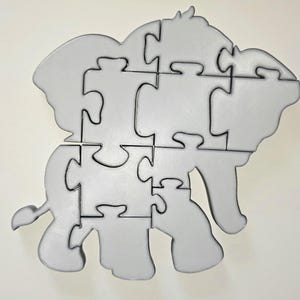Elephant Jigsaw Puzzle, 3d-printed Educational Toy for Toddlers ...