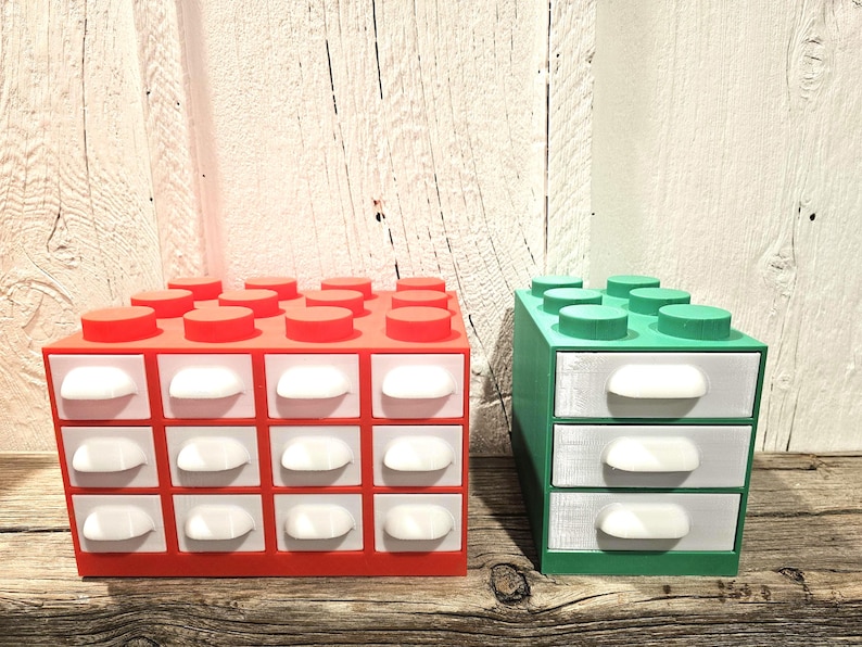 Stackable 3D Printed Organizer Drawers, Building Brick-style Storage Bins for Toys, Crafts ...