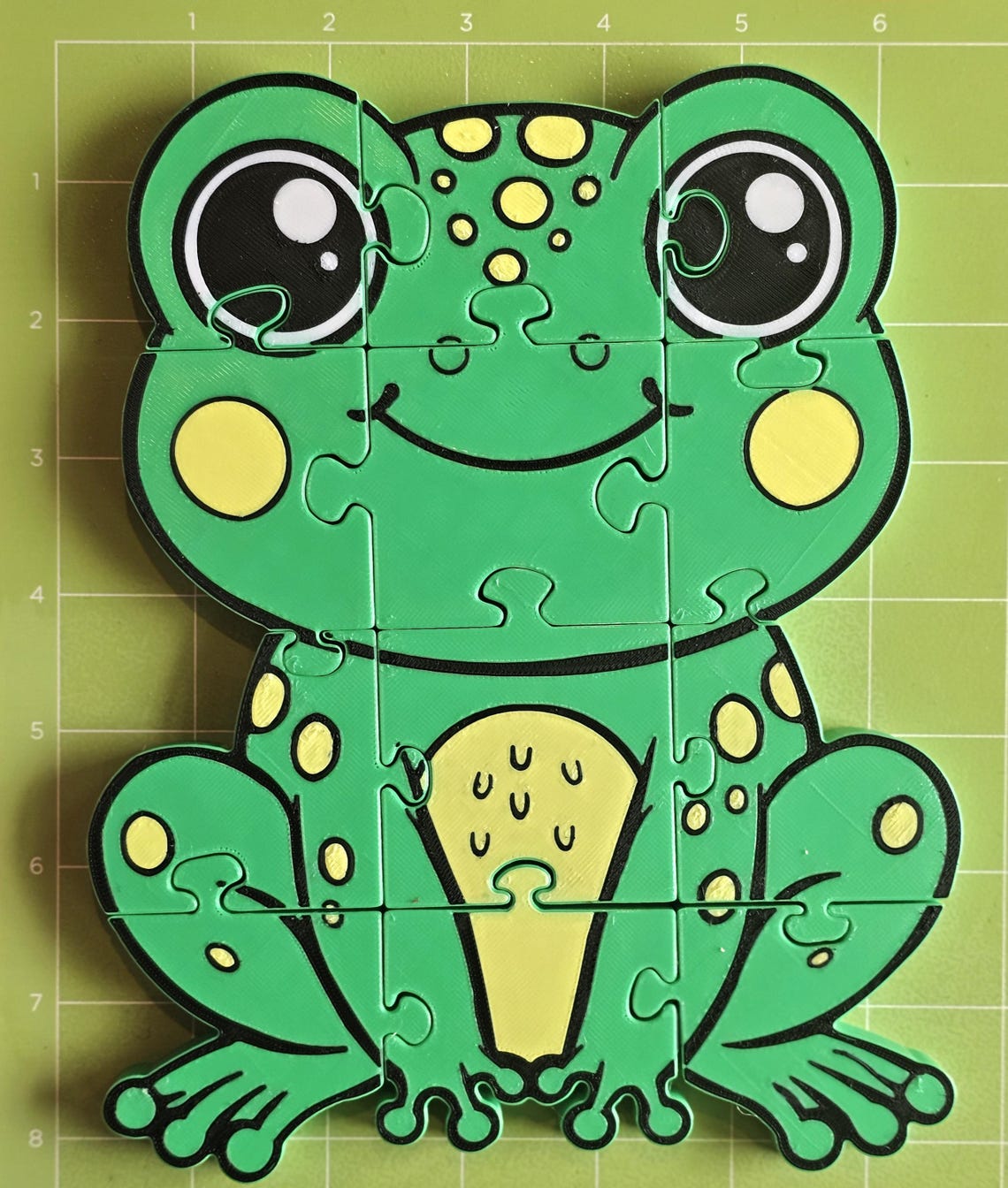 Frog 3D Printed Jigsaw Puzzle, Chunky Educational Toy for Toddlers ...