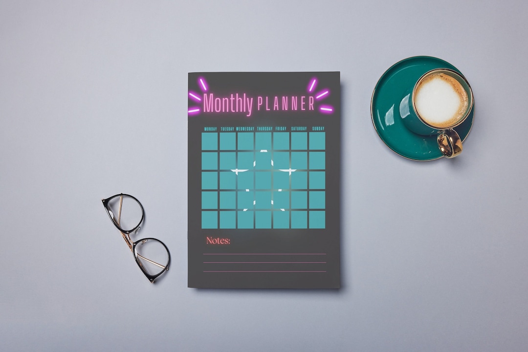 Back to the Future Planner, Glowing Planner, Cyberpunk, Monthly Planner ...