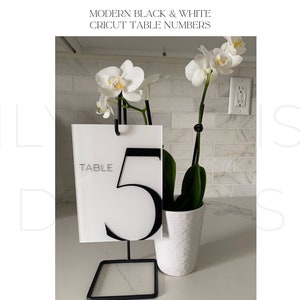 Modern Black&white Printable Table Numbers 1-30 - Etsy