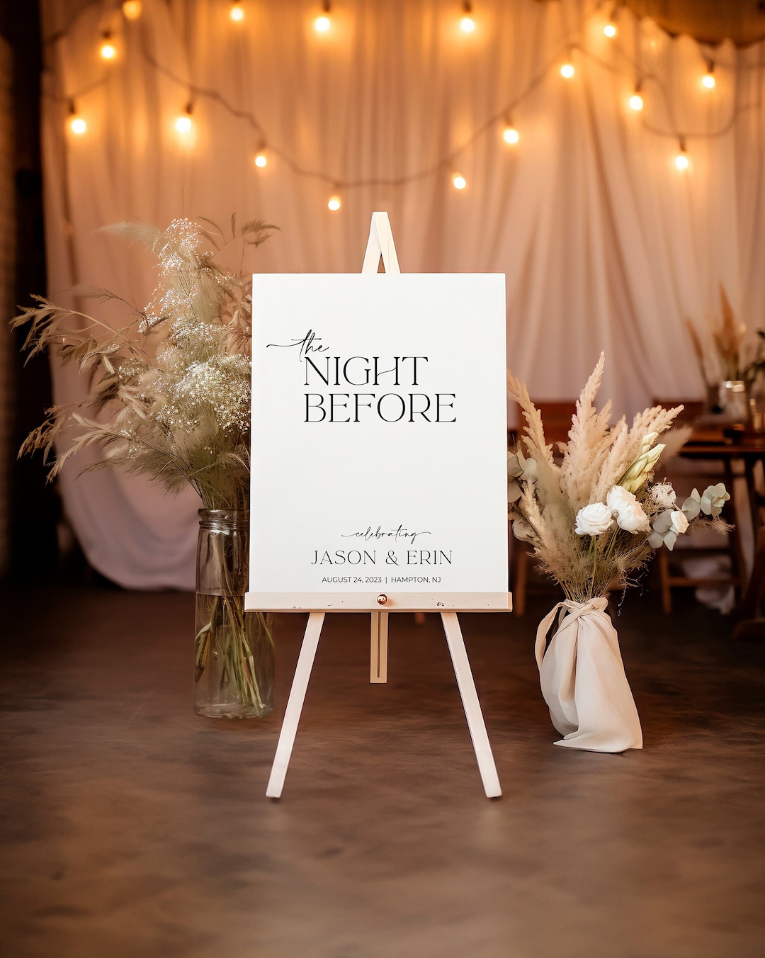 Modern "the Night Before" Welcome Sign Template - Etsy