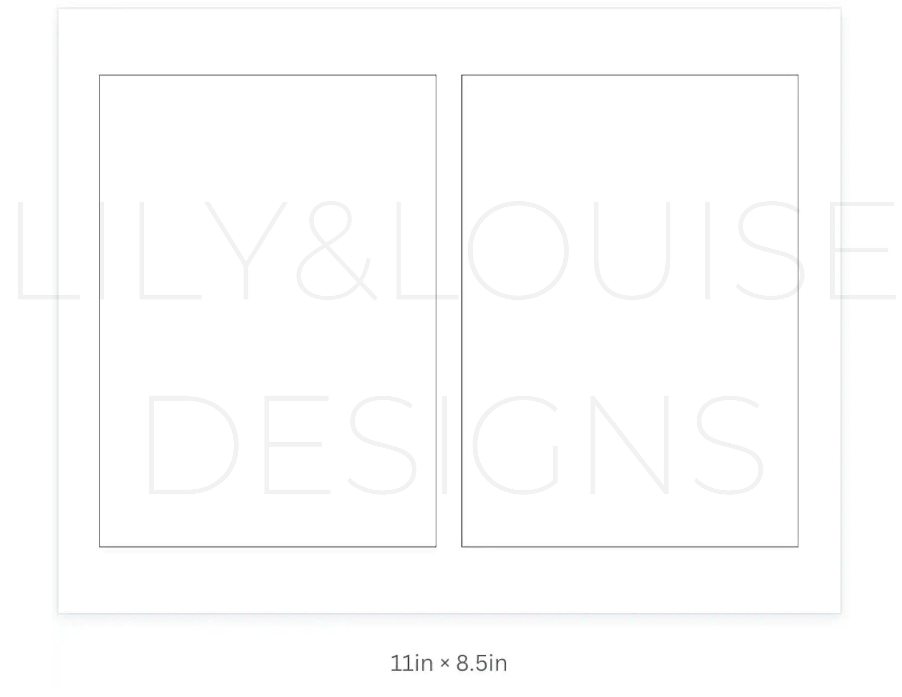 Printing Templates for DIY Invitation Suite (4-side Cards) - Etsy