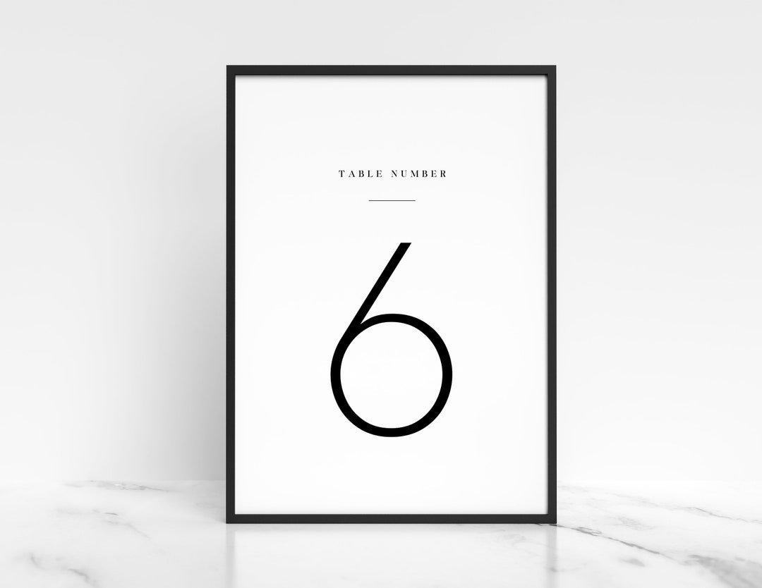 Simplistic Printable Table Numbers 1-30 - Etsy
