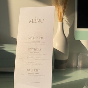 Modern Simplistic Dinner Menu Template - Etsy
