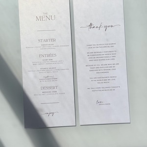 Modern Simplistic Dinner Menu Template - Etsy