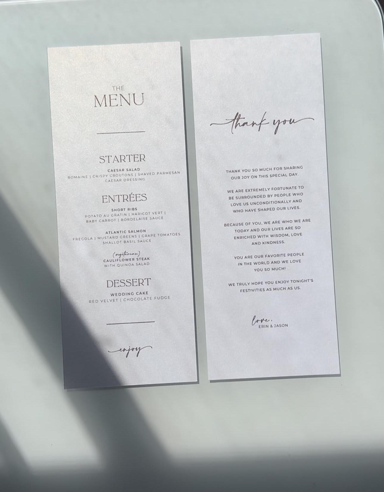 Modern Simplistic Dinner Menu Template - Etsy
