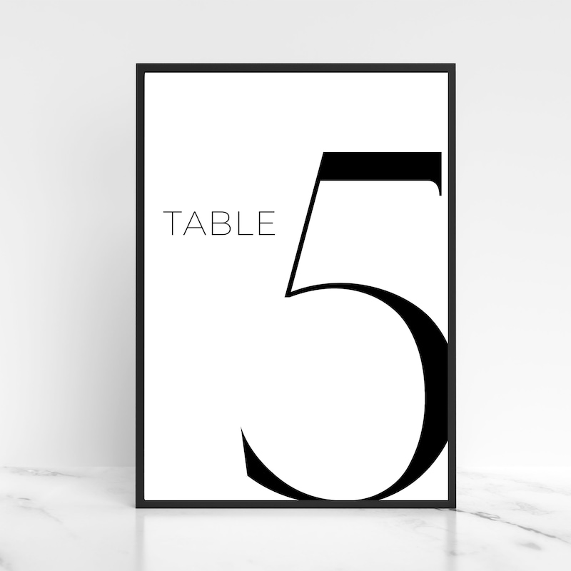 Black Number 7 Print - Etsy