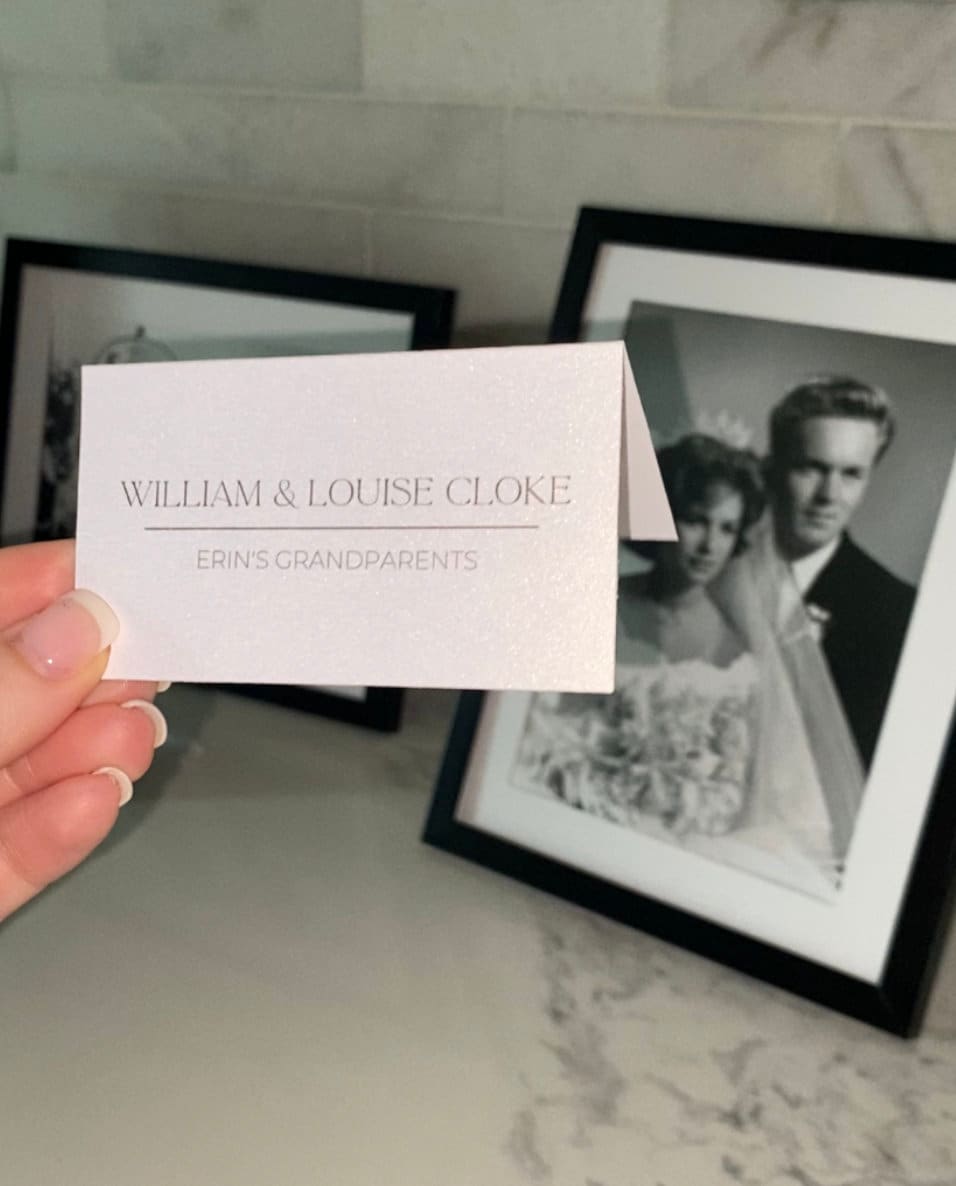 Memorial Table Name Card Template - Etsy