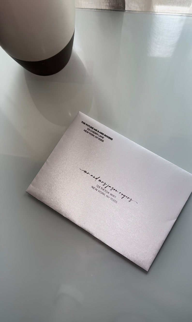 Modern Envelope Addressing Template - Etsy