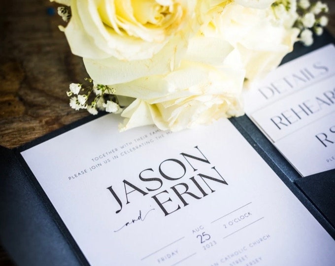 Fae | Dark Floral Wedding Invitation Set, Moody Floral Wedding ...