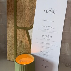 Modern Simplistic Dinner Menu Template - Etsy