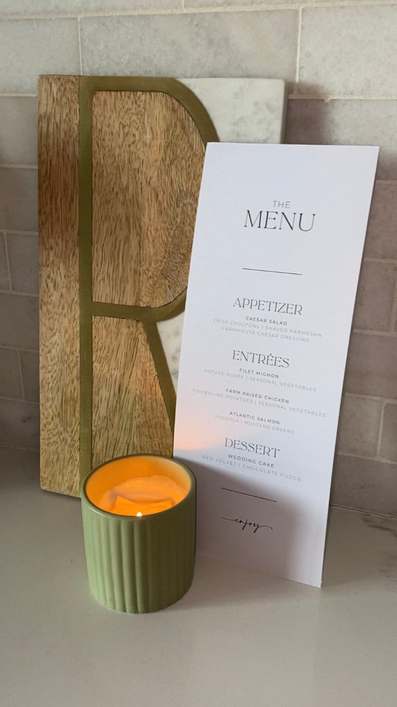Modern Simplistic Dinner Menu Template - Etsy