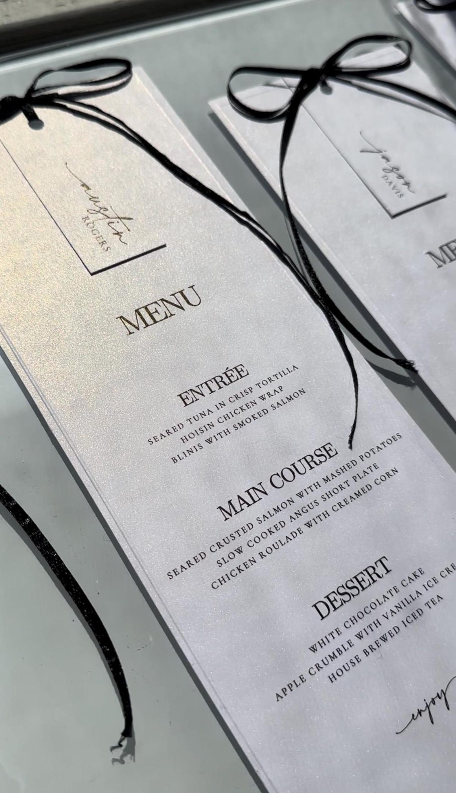 Daphne Dinner Menu + Name Tag Templates - Etsy