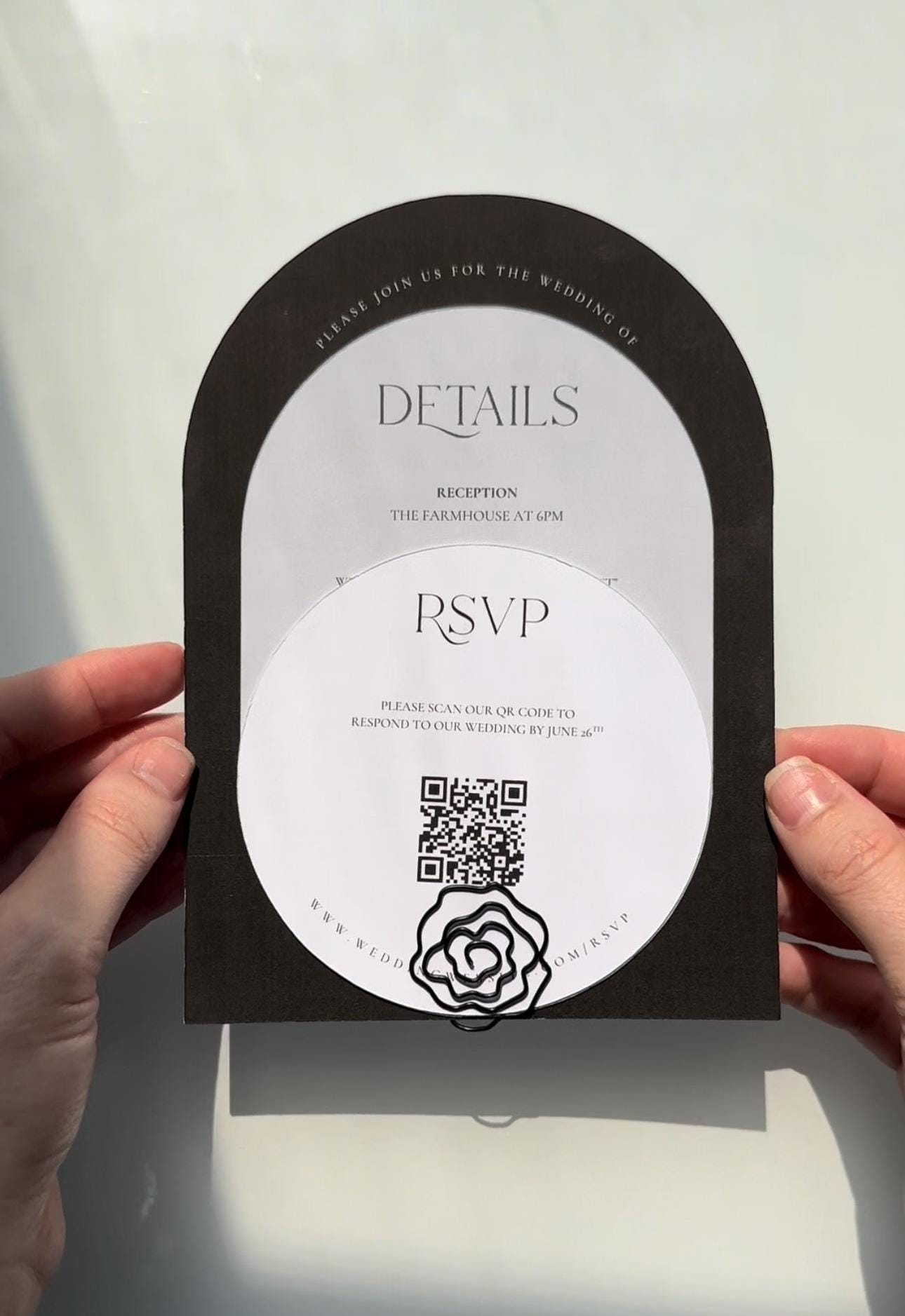 The "emma" Arch Shaped Wedding Invitation Suite - Etsy