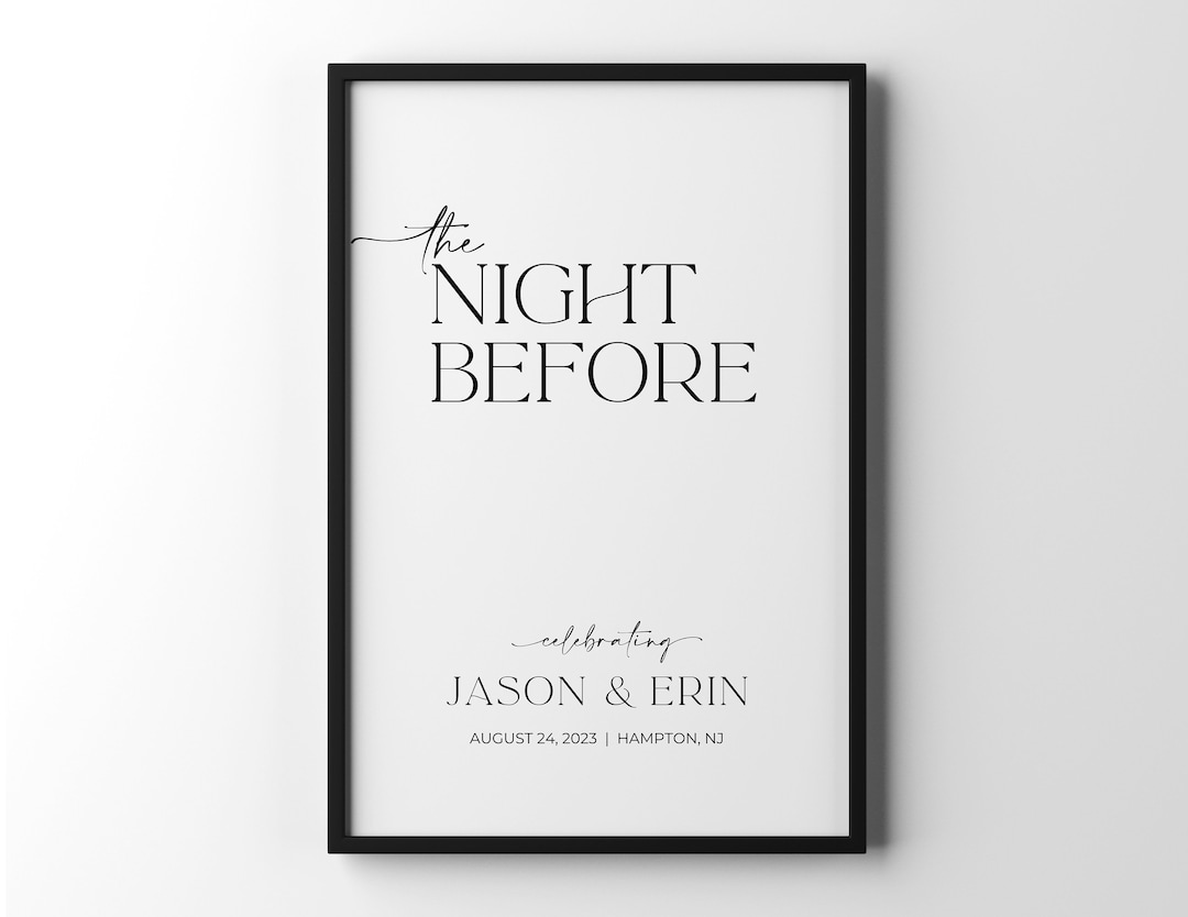 Modern the Night Before Welcome Sign Template - Etsy