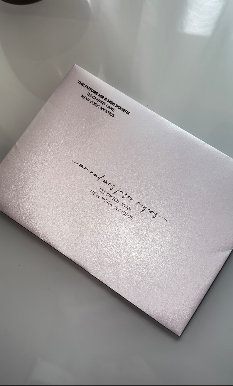 Modern Envelope Addressing Template - Etsy