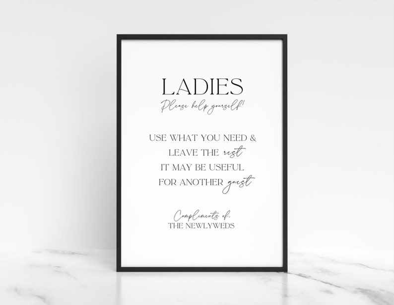 Modern Black&white Printable Bathroom Sign Template - Etsy