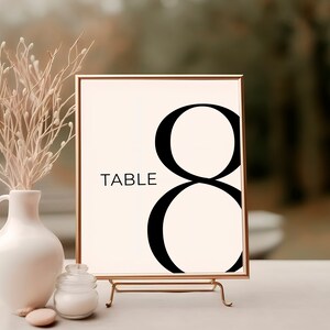 Modern Black&white Printable Table Numbers 1-30 - Etsy