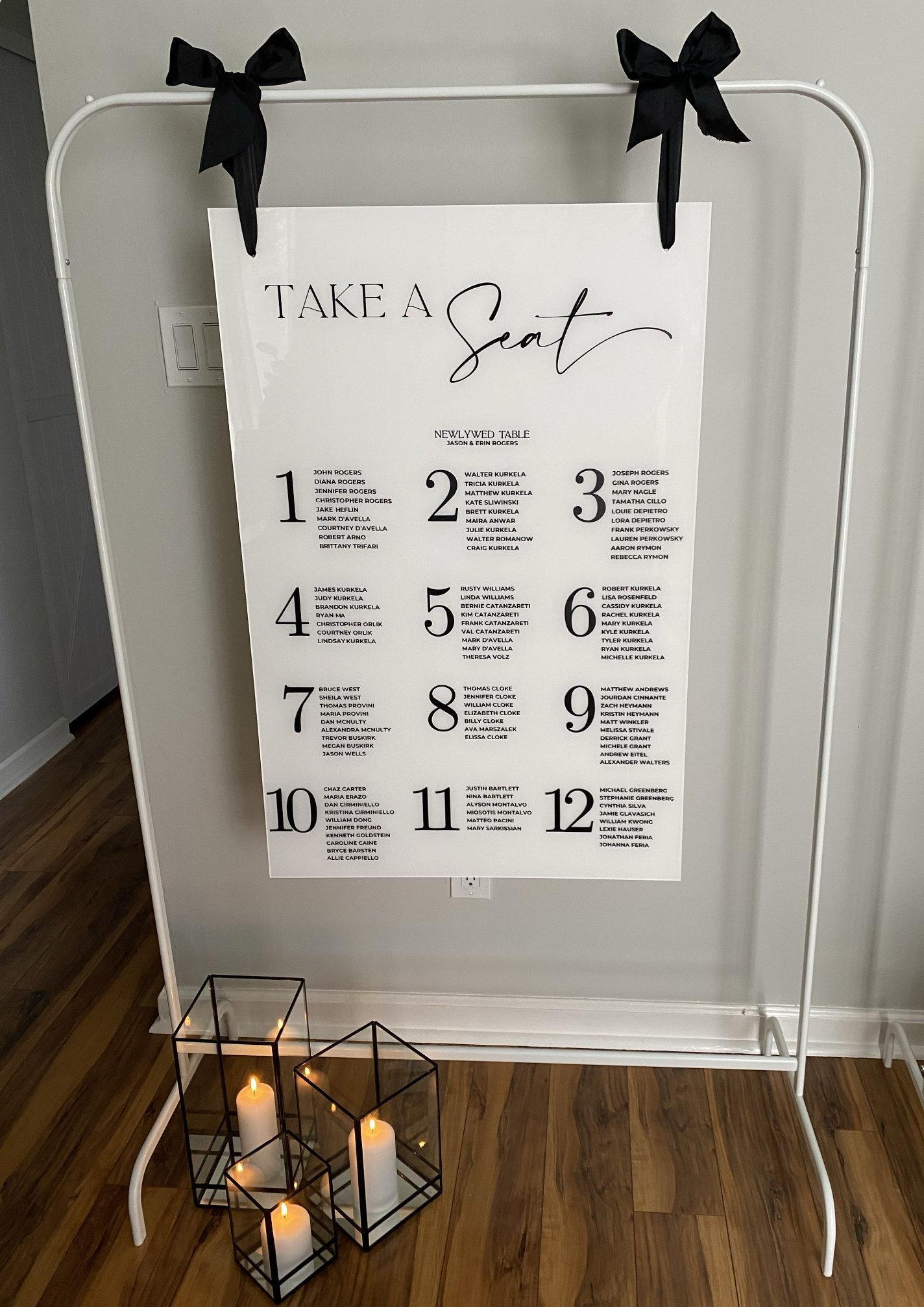 Modern Simplistic Black&white Seating Chart Template - Etsy