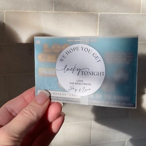Lottery Sticker Template - "we Hope You Get Lucky Tonight" - Etsy