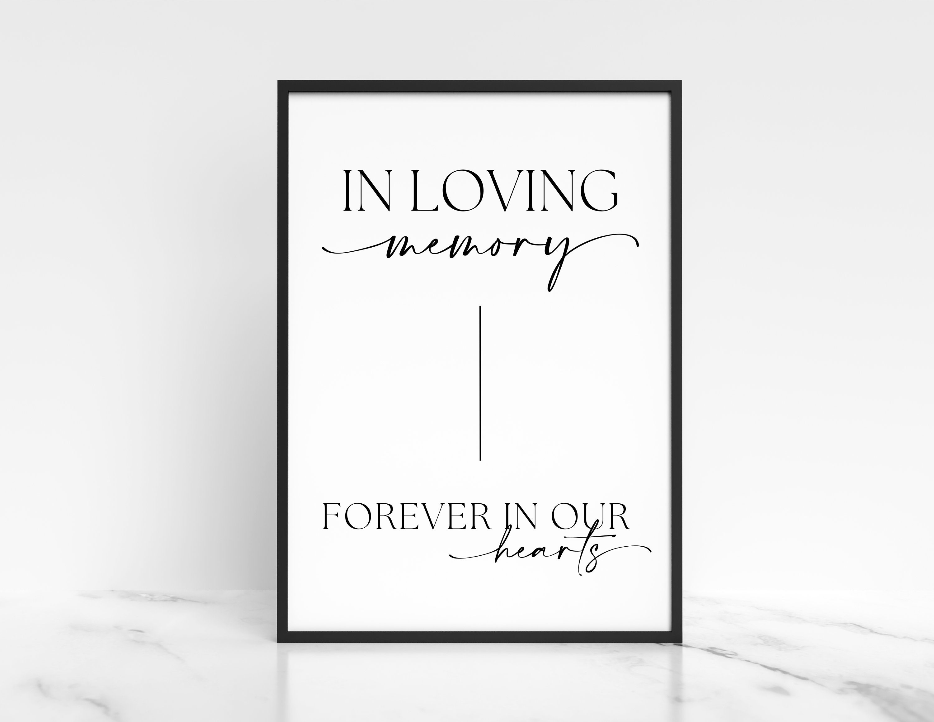 Modern "in Loving Memory" Template - Etsy