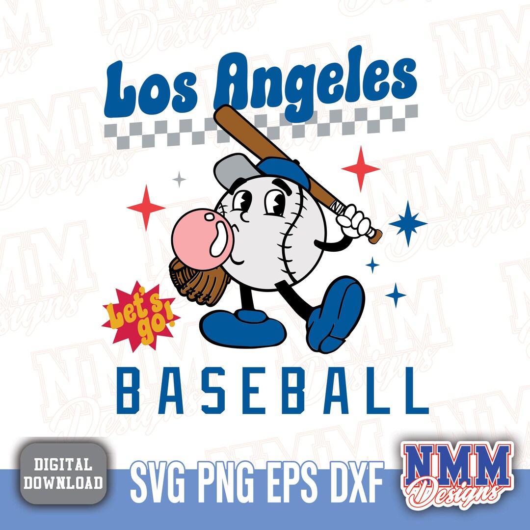 Los Angeles Baseball SVG: Retro Design for Cricut (PDF, PNG) - Etsy