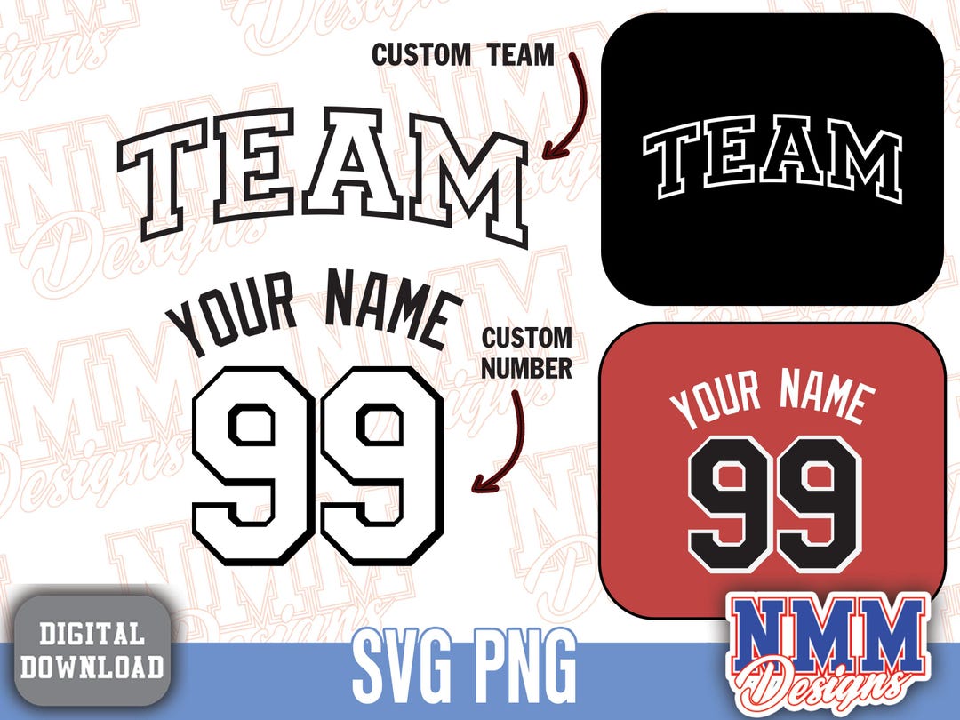 Sports Svg - Custom Team Jersey Svg, Personalized Sports Design, Trendy ...
