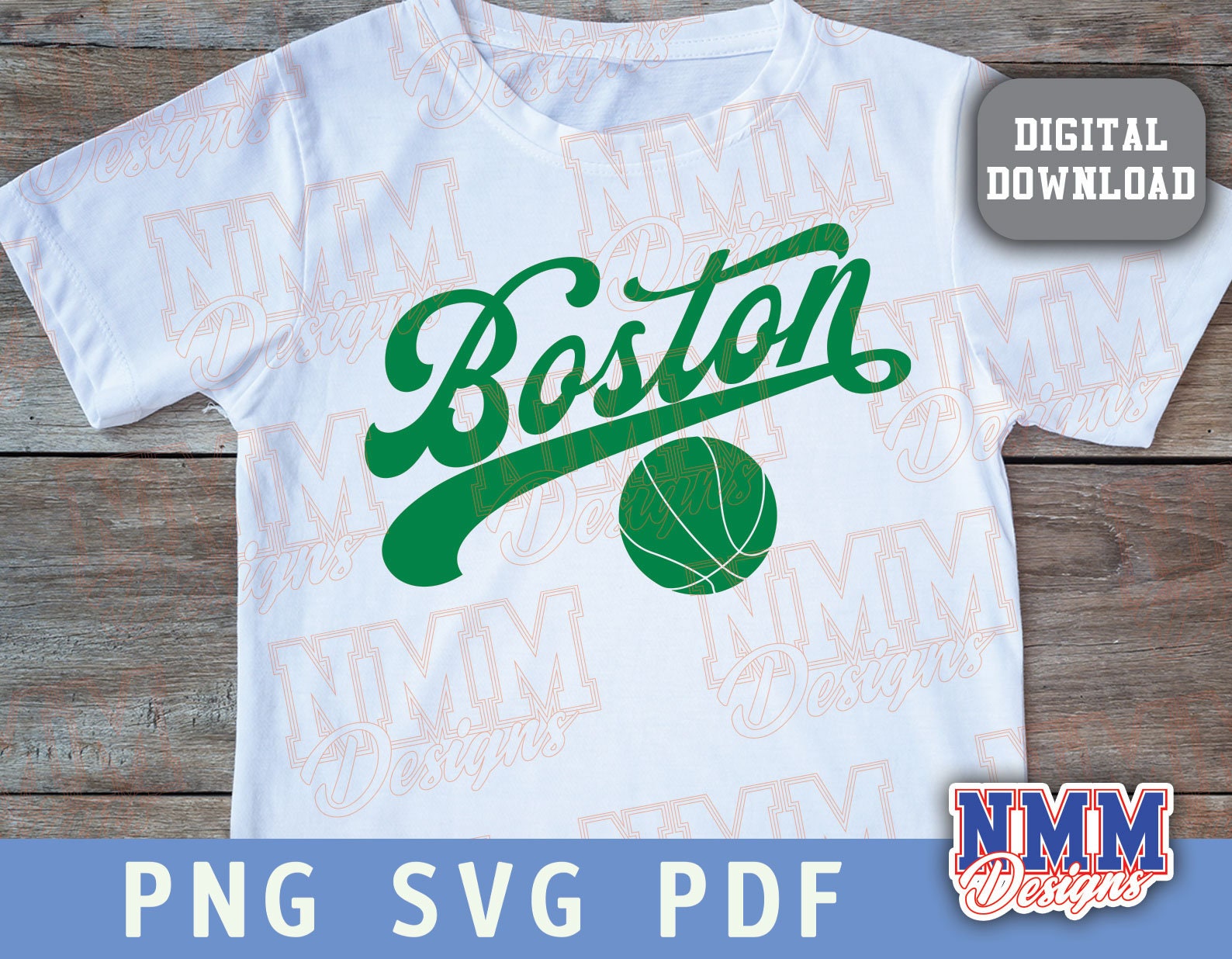 Boston Basketball SVG: Vinyl Cut File, Iron on Decal (digital Download ...