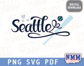SEA Baseball Svg, Seattle Svg, Airport Code, Png, Dxf, Svg Files for ...