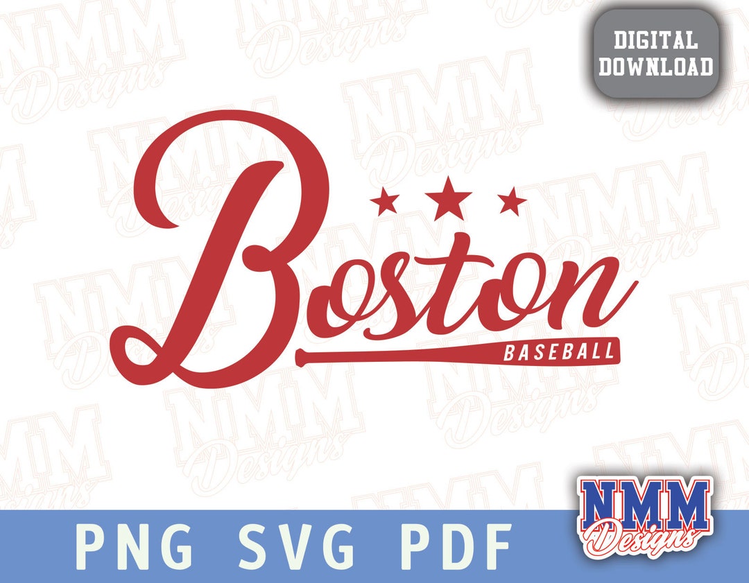 Boston Baseball Distressed Design: SVG, PNG, PDF Files (digital ...
