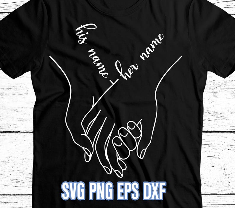 Holding Hands SVG, Pinky Promise Design, Custom Names, Love Heart ...