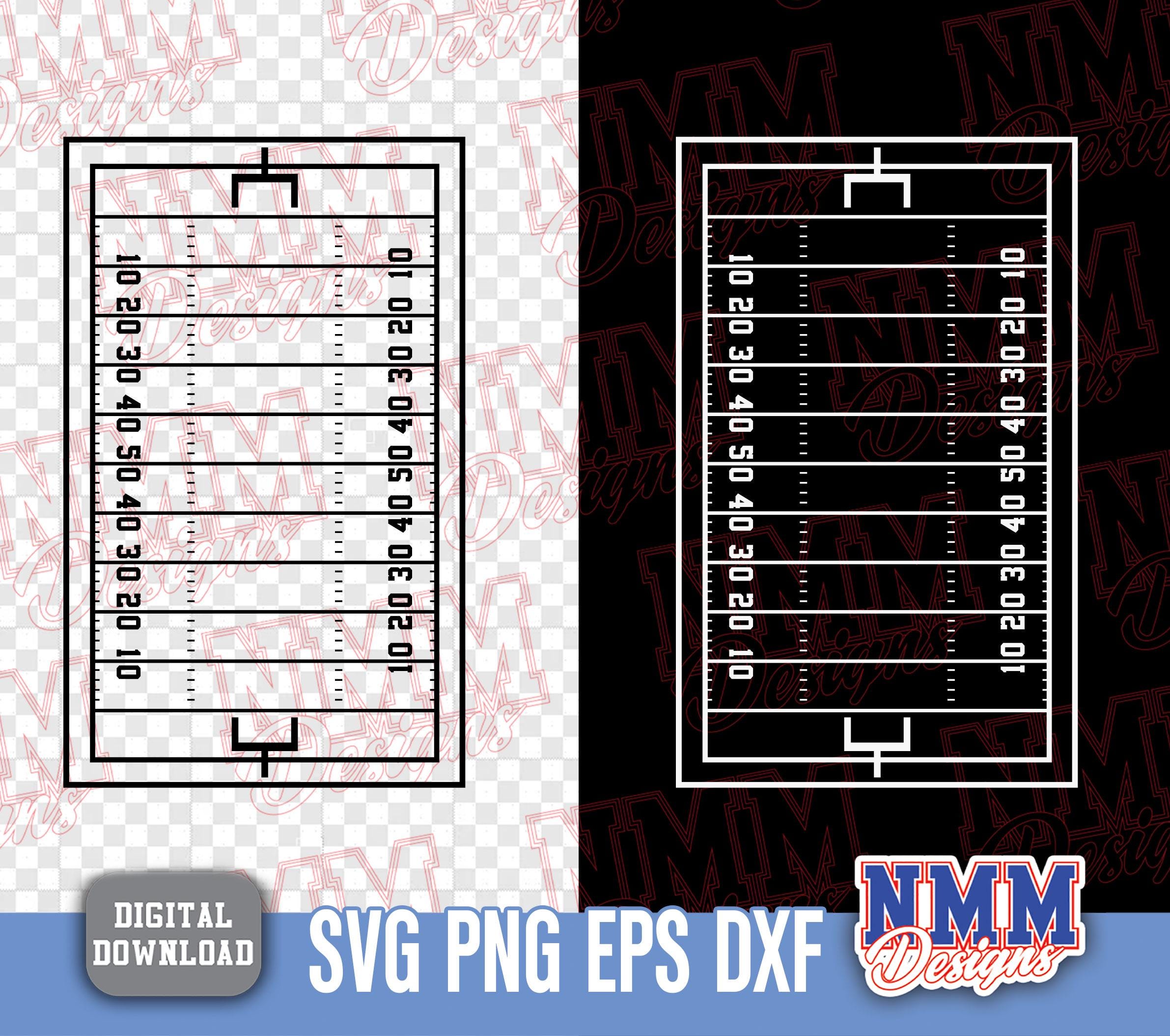 Football Field SVG: Cricut & Silhouette Cut Files (PNG, Dxf, PDF) - Etsy