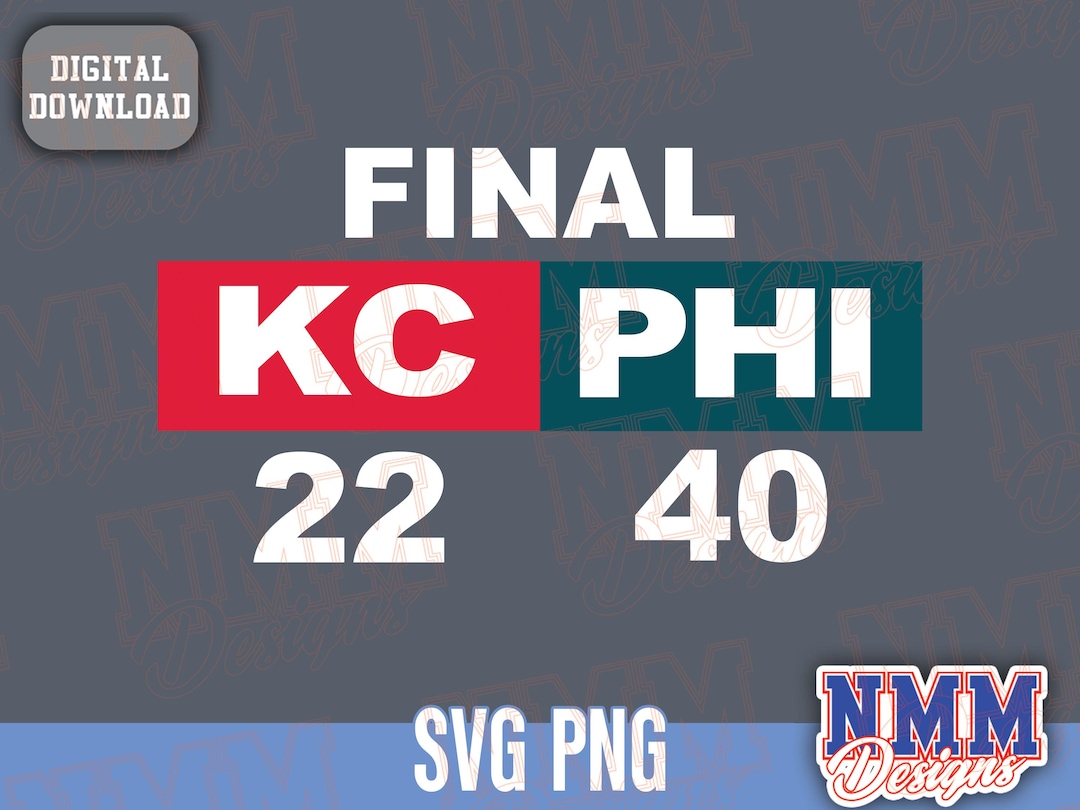 Final Score PNG, SVG DTF Files for Iron-on Philly Football Score Bug ...