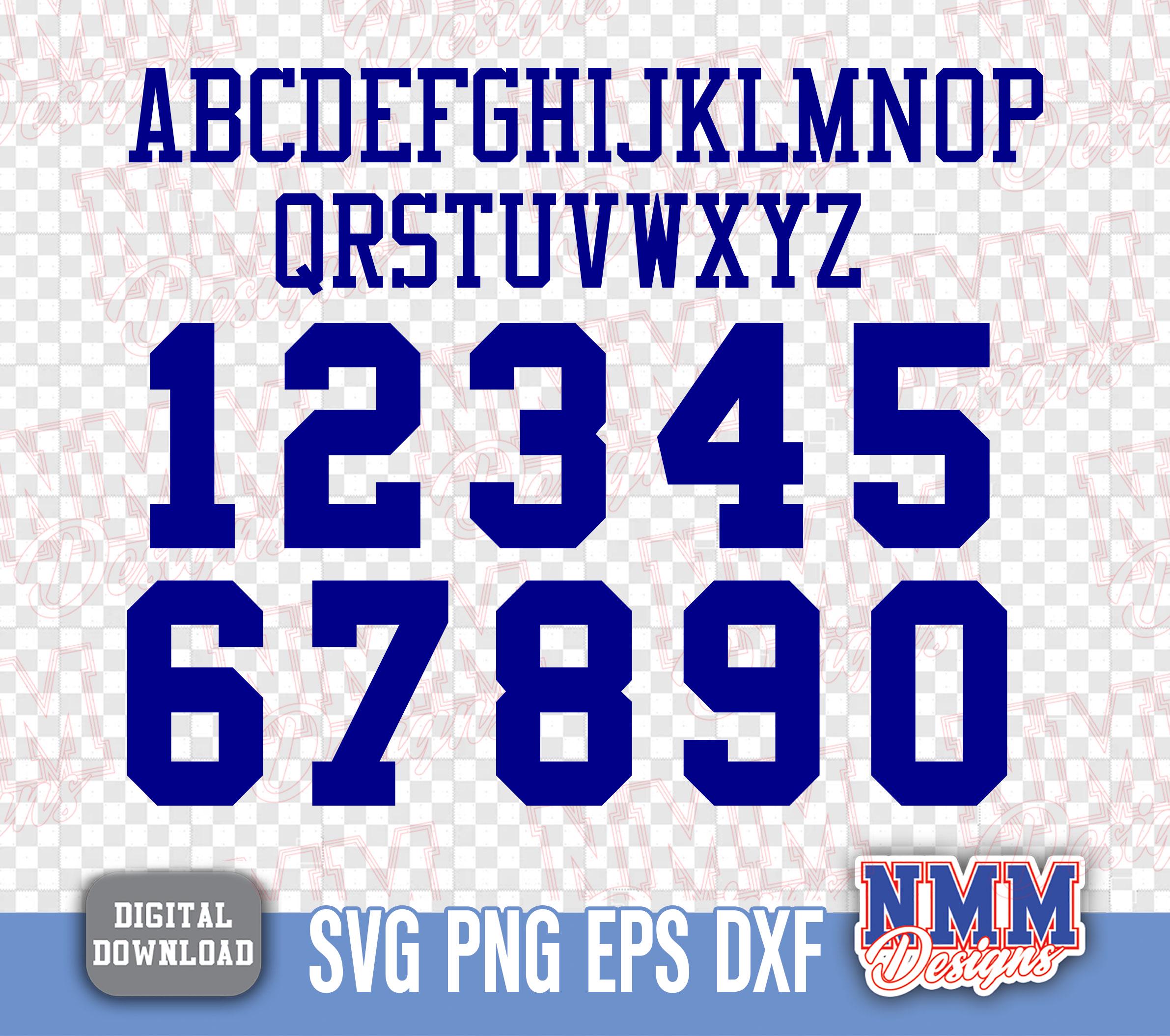 Dallas Football Sports Team Font SVG: Football Jersey Letters (digital ...