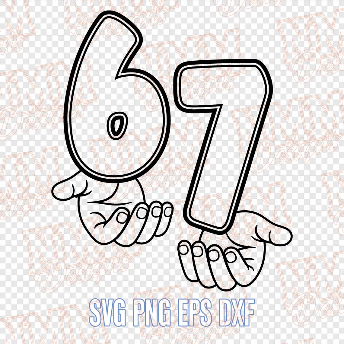 Viral Six Seven Meme SVG PNG | Funny Gen Alpha Graphic (digital ...