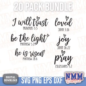 Christian Scripture SVG Bundle: Bible Verse Designs for Cricut ...