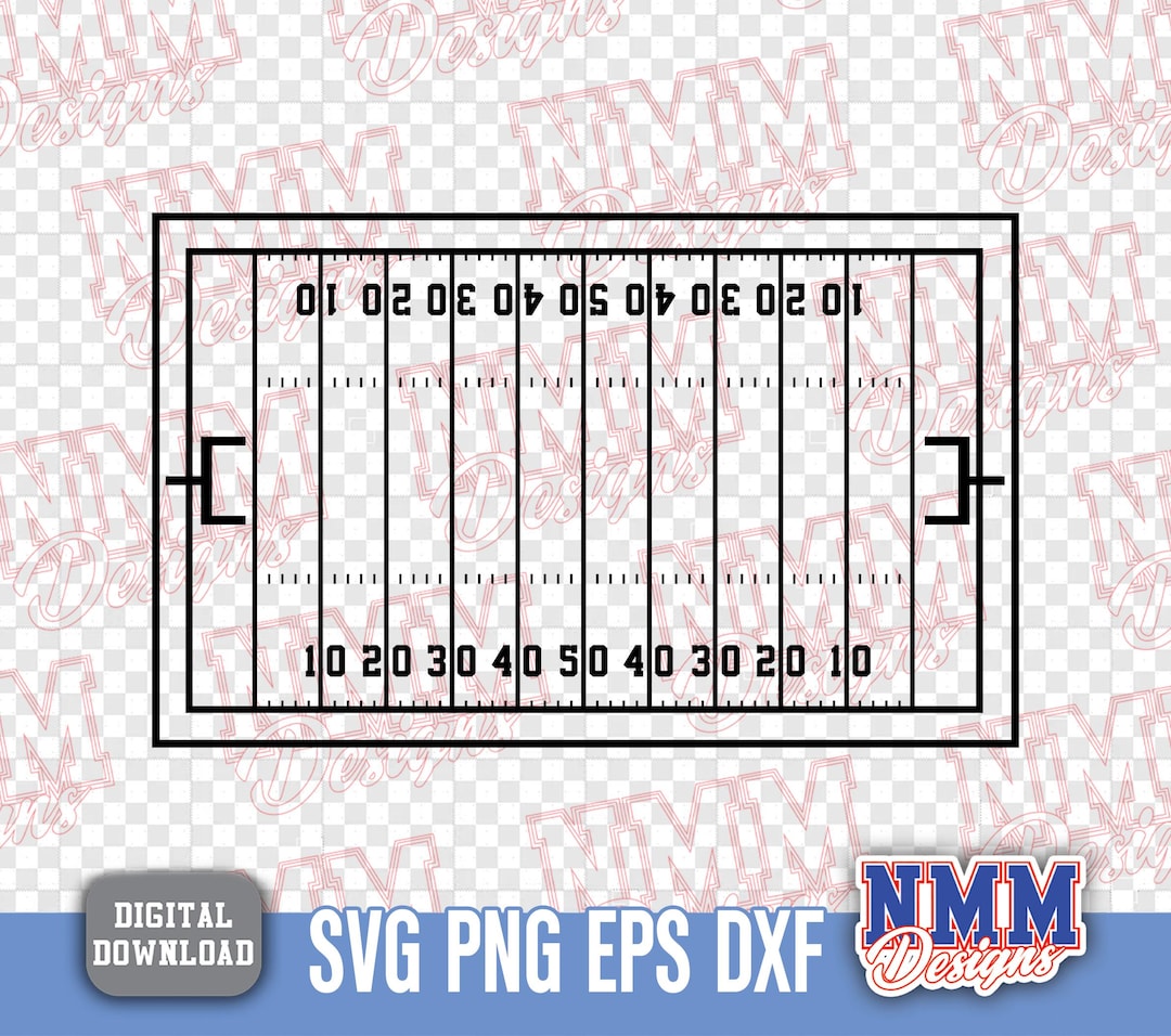 Football Field SVG: Cricut & Silhouette Cut Files (PNG, Dxf, PDF) - Etsy