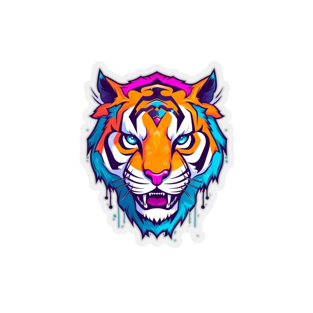 Tiger Drip Die-cut Sticker 3x3 - Etsy