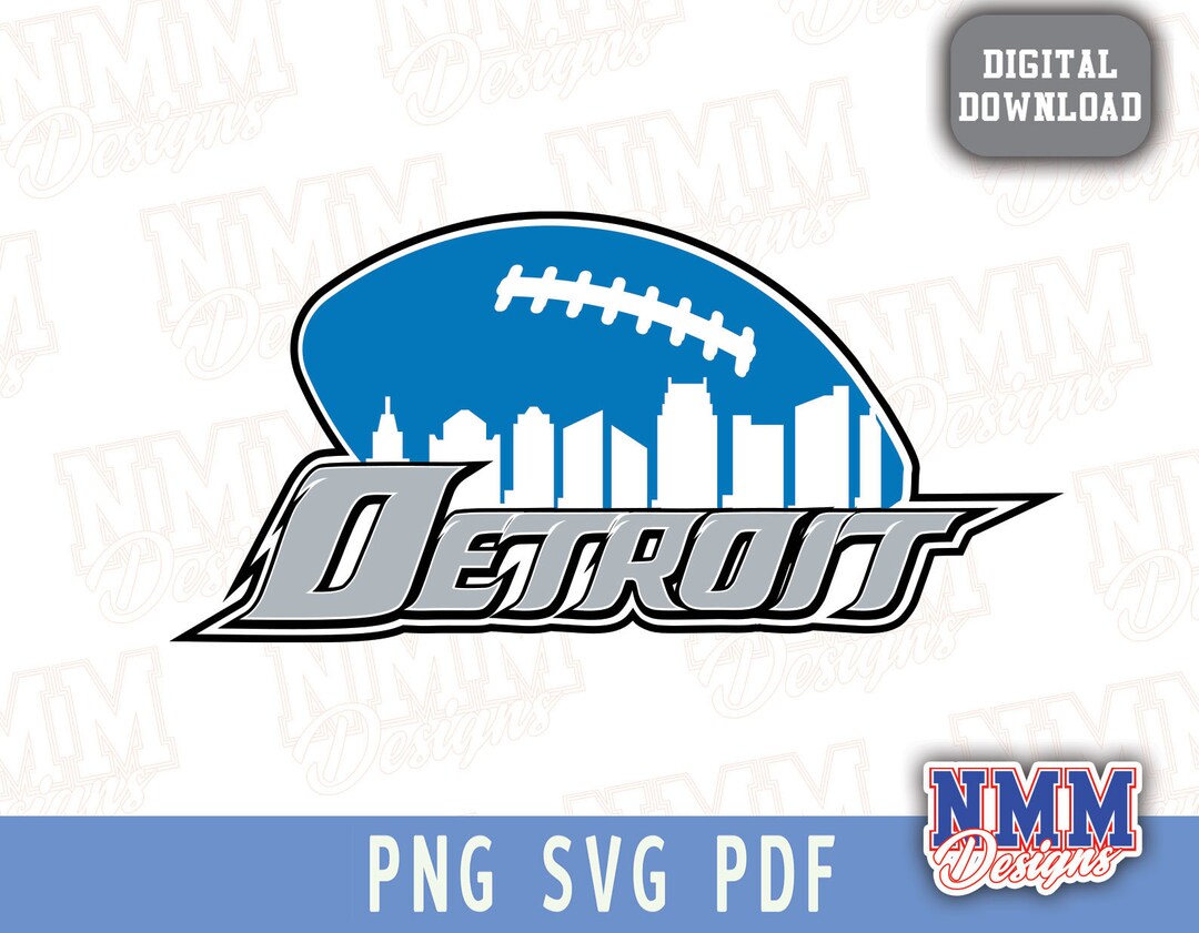 Detroit Football Svg Png, Pdf, Svg Files for Cricut, Vinyl Cut File ...