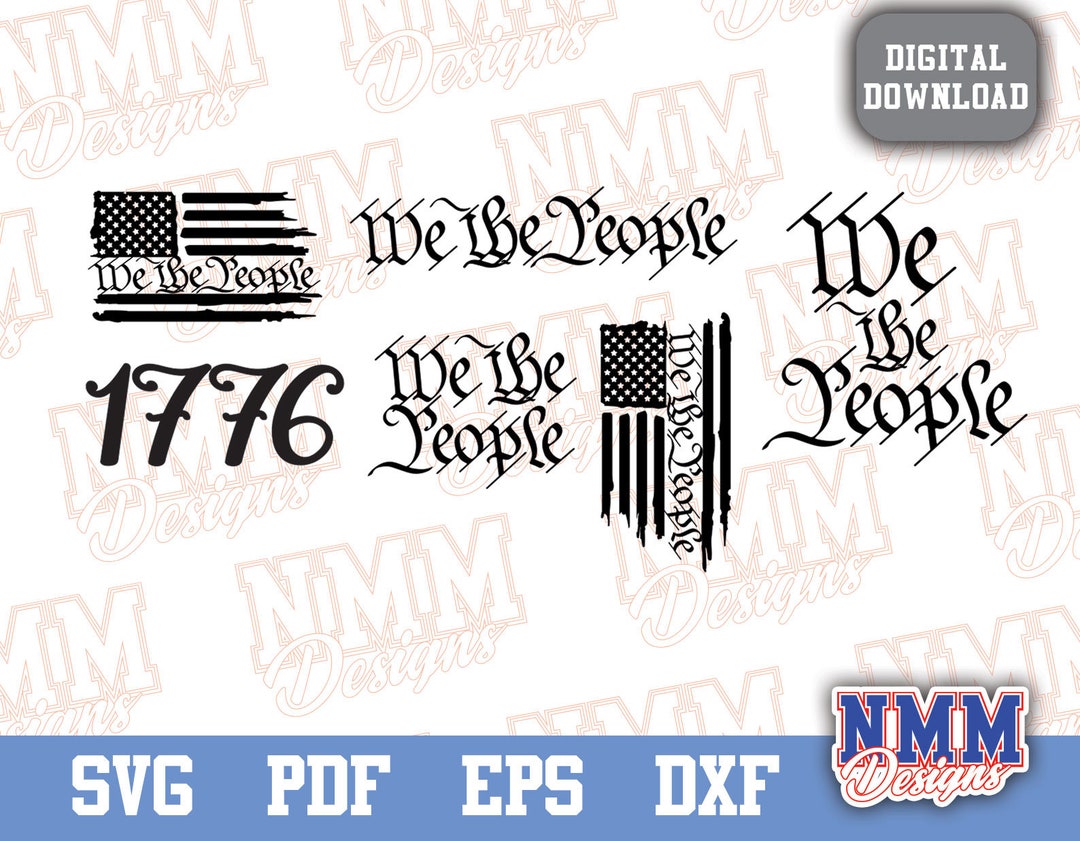 We the People Constitution Flag Svg, We the People Pdf Png, Files for ...