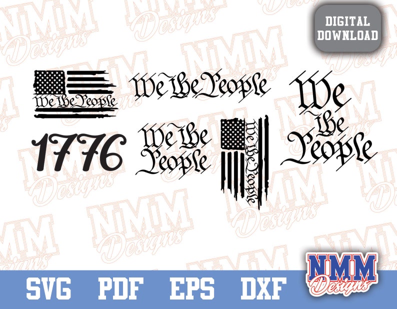 We the People Constitution Flag Svg We the People Pdf Png - Etsy